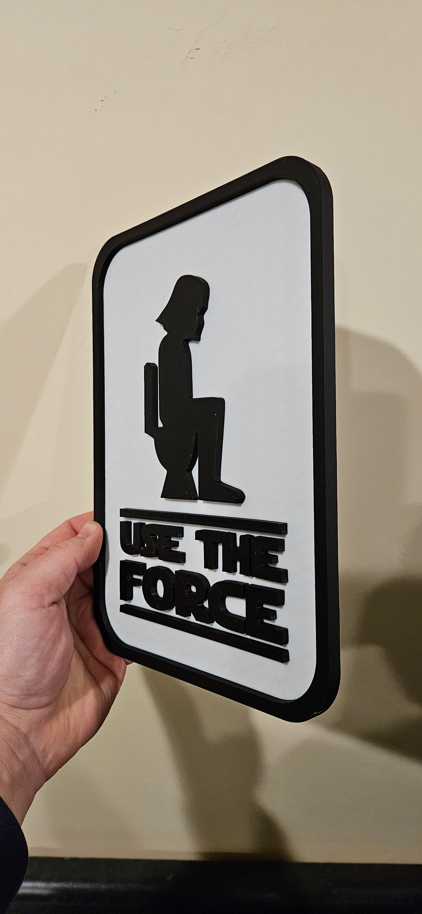 Use the Force Star Wars Bathroom Sign Toilet Humor Funny Darth Vader 9. ...