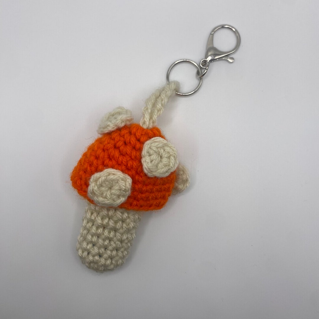 Bright Orange Shroomie Mushroom Keychain With Secret Pouch - Etsy