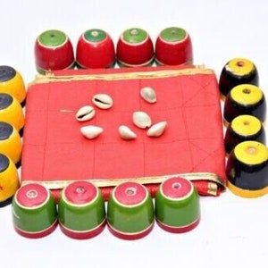 Traditional Ancient Indian Chess - Handcrafted Chopad Chaupar Game With ...