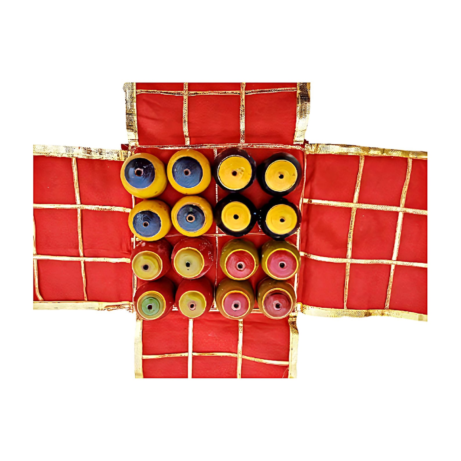Chaupar Game Set: Traditional Indian Pachisi Ludo, Cloth Board & Wooden ...