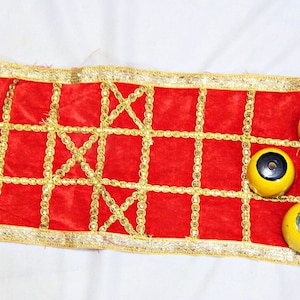 Traditional Ancient Indian Chess - Handcrafted Chopad Chaupar Game With ...