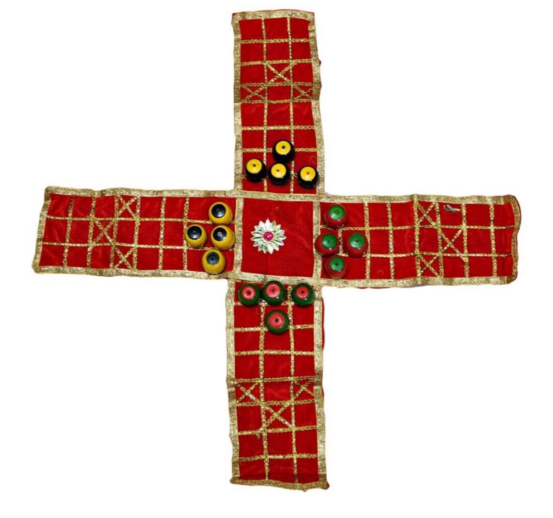 Traditional Ancient Indian Chess - Handcrafted Chopad Chaupar Game With ...