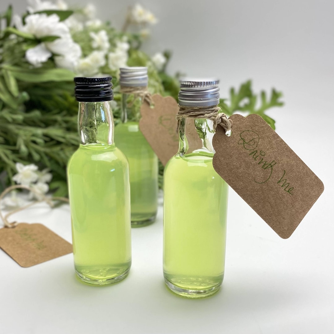 Mini 50ml Glass Bottles - Ideal to Use as a Wedding, Party Favour ...