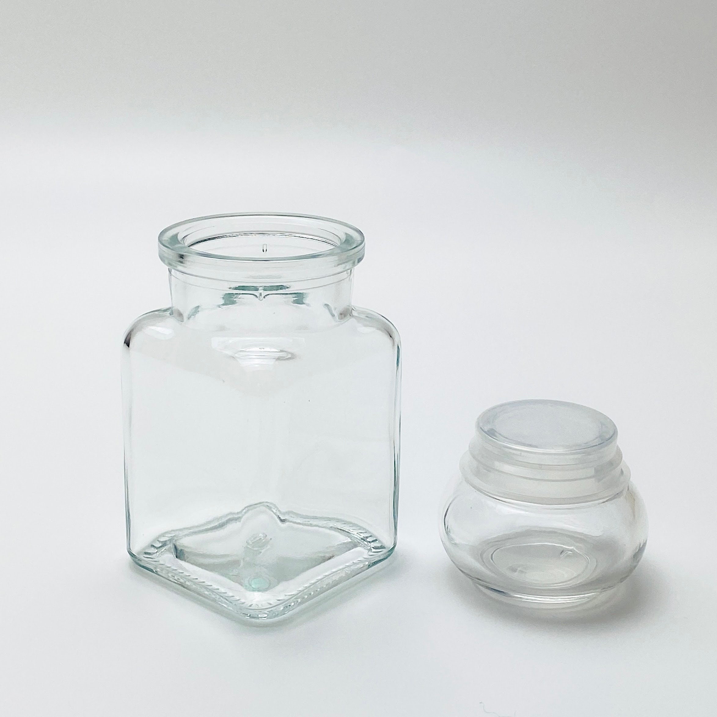 150ml Square Glass Jar With Glass Stopper & Airtight Seal - Etsy UK