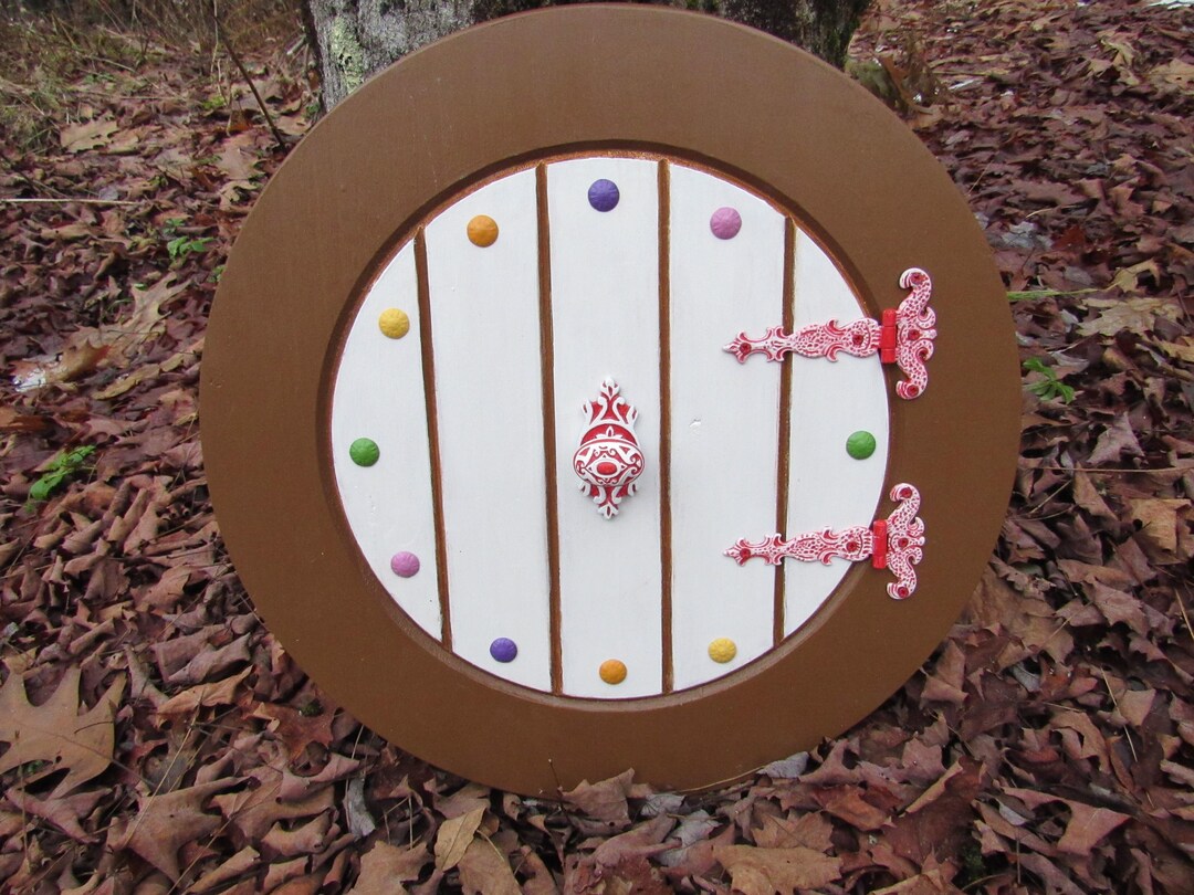 Large Wooden Christmas Hobbit Door, Garden Decor, Shire, Gingerbread ...