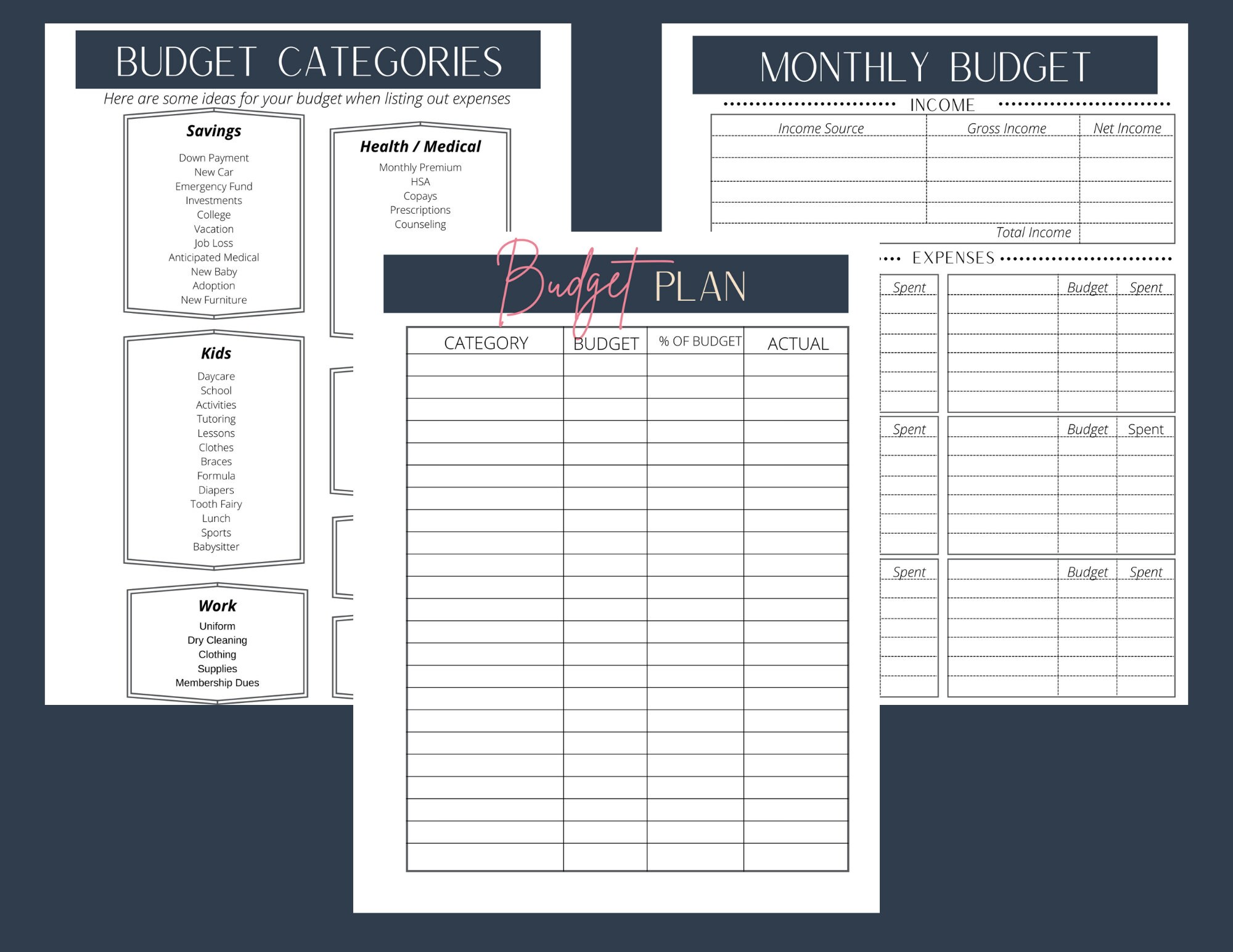 Finance Log - Personal Finance Planner - Happy Planner Classic & BIG ...