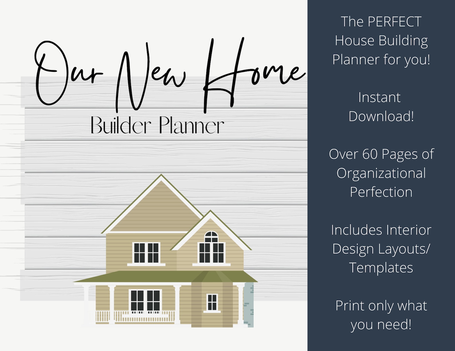 Home Building & Renovation Planner: Printable Remodel Guide (PDF ...