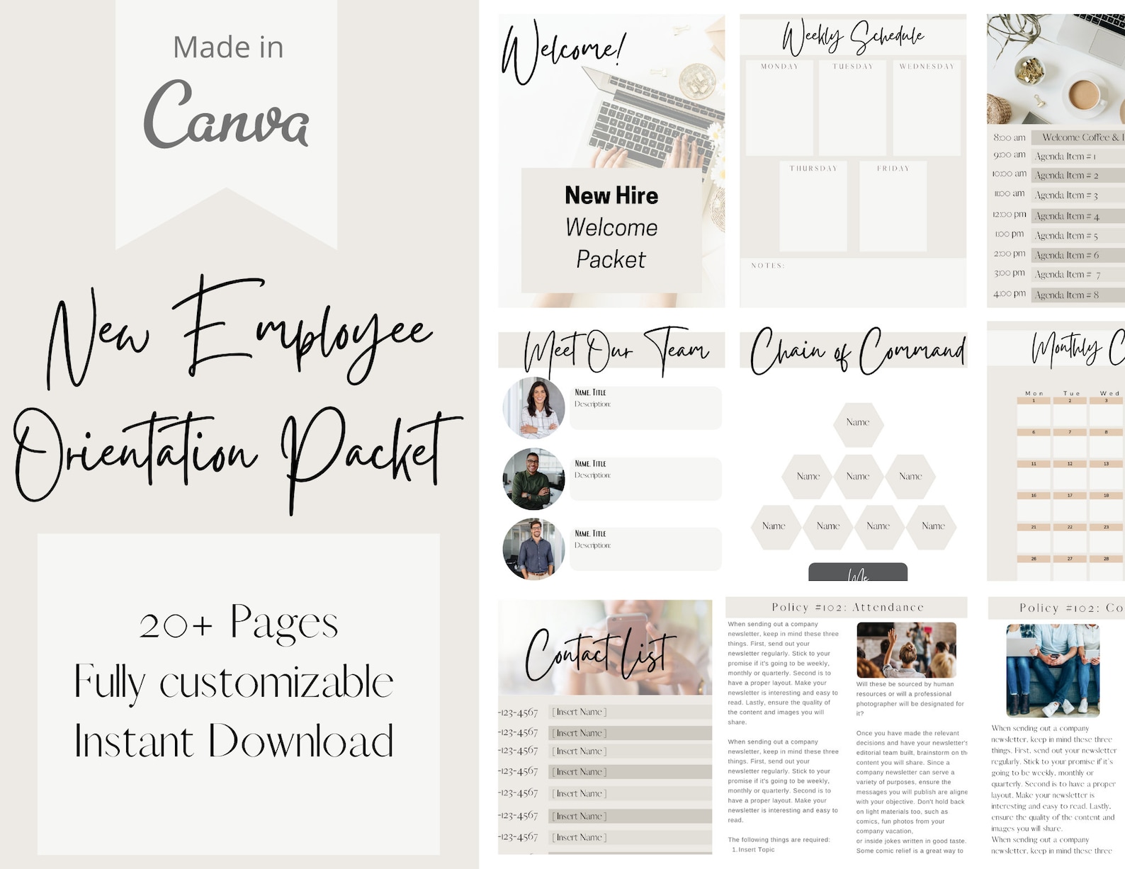 New Employee Orientation Packet | Etsy