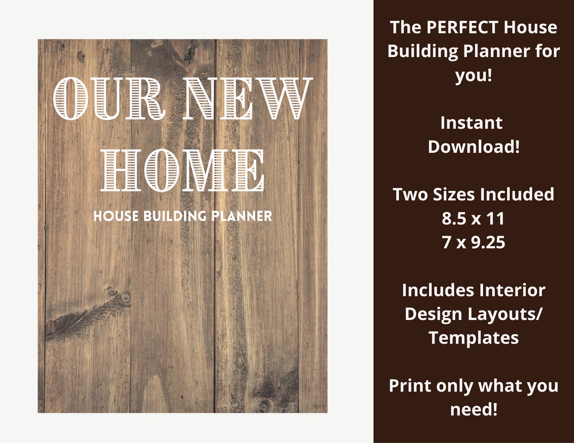 Home Building Planner - House Building Guide - Renovation Planner - Etsy