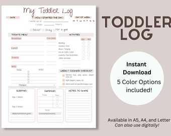 Toddler Report: Daily Toddler Schedule for Nanny, Daycare, In-home ...