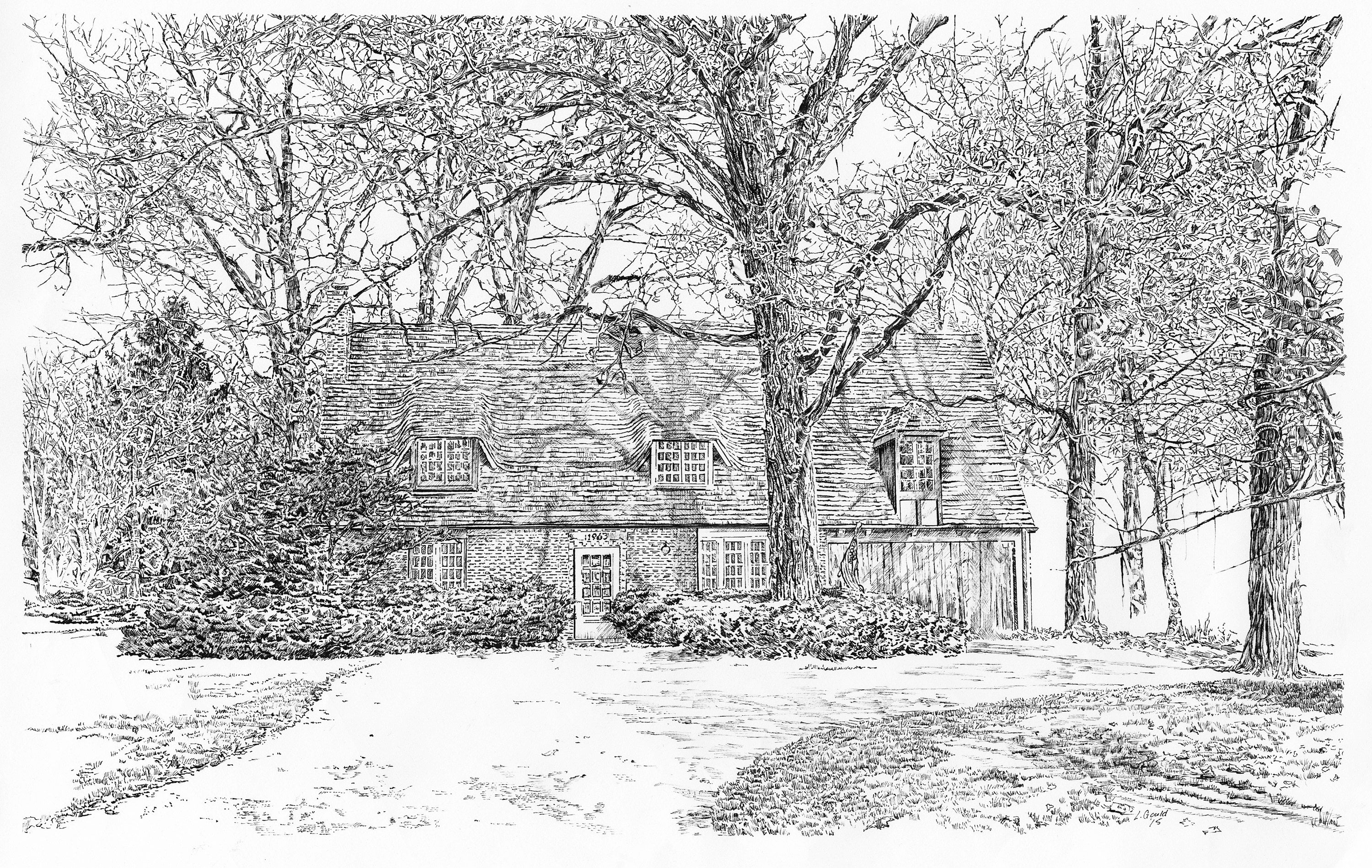 Hand Drawn, Pen and Ink, Custom Home Portraits - Etsy