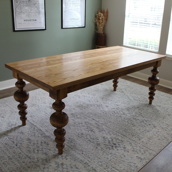 Turned Leg Table - Etsy
