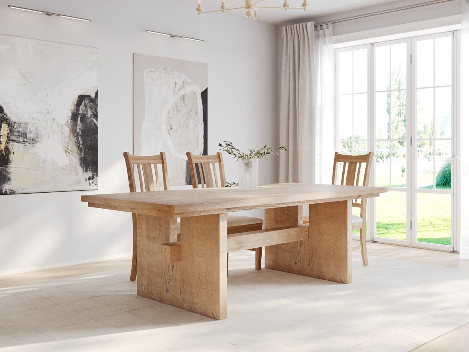 The Orion Trestle Dining Table // Trestle Table // Farmhouse Dining ...