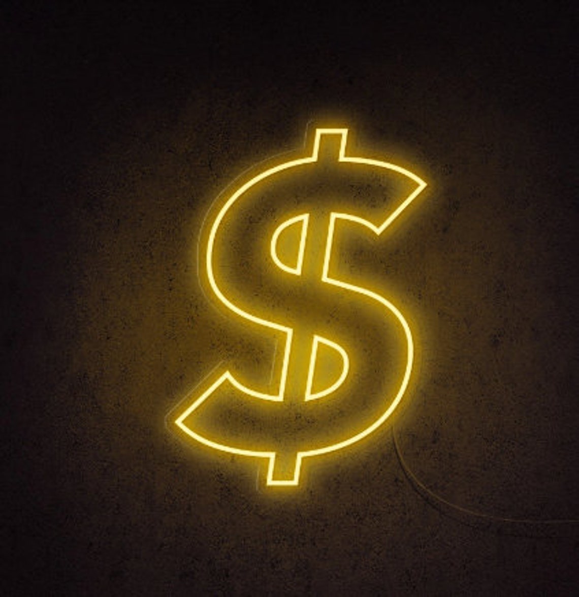 Dollar Neon Sign Money Neon Light Signdollar Led Neon Sign | Etsy