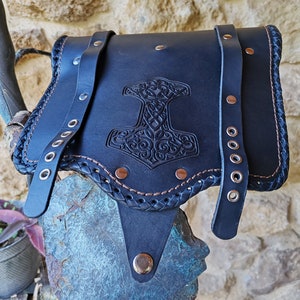 Chopper Leather Motorcycle Bag – Natural Cowhide, Thor Design - Etsy