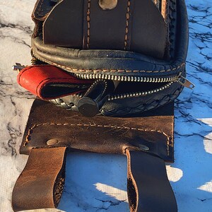 LEATHER HIP BAG, Motorcycle Belt, Bag Brown, Thigh Bag Belt Bag ...