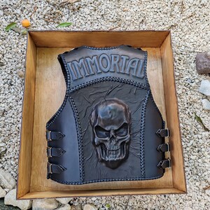 Handmade Leather Skull Vest - Gothic Motorcycle Vest, Customizable - Etsy