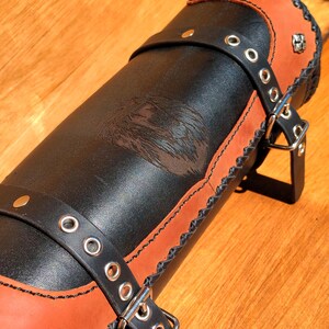 Handmade Leather Motorcycle Tool Bag, Chopper Front Fork Bag - Etsy