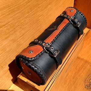 Available CHOPPER LEATHER BAG, Motorcycle Bag, Front Fork Tool Bag ...