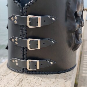 Immortal Handmade Leather Skull Vest - Leather Motorcycle Vest ...