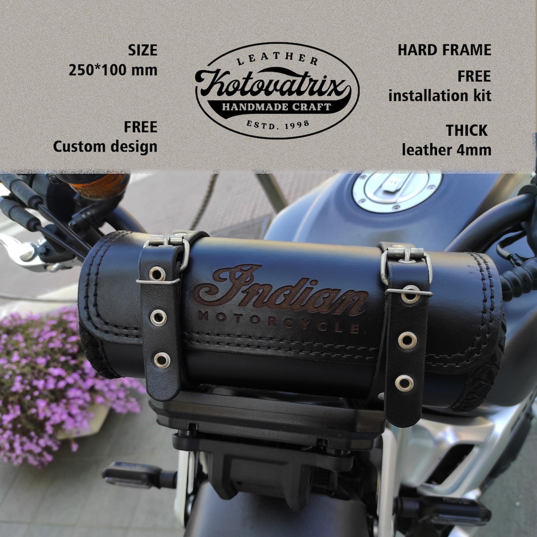 INDIAN LEATHER BAG, Available, Indian Motorcycle Bag, Roll Bag, Chopper ...