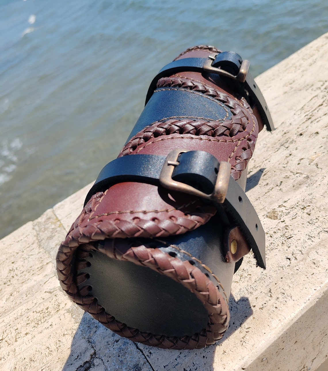 Handmade Leather Motorcycle Tool Bag, Chopper Front Fork Bag, Custom ...