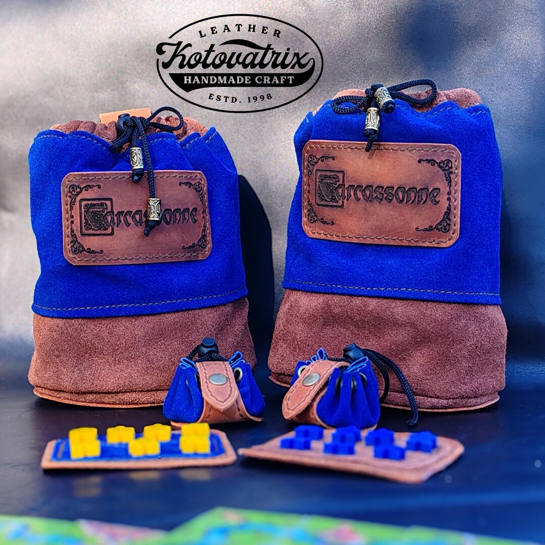 CARCASSONNE, Tile Pouch, Game Organizer, Game Pouch, Game Tiles, Gaming ...