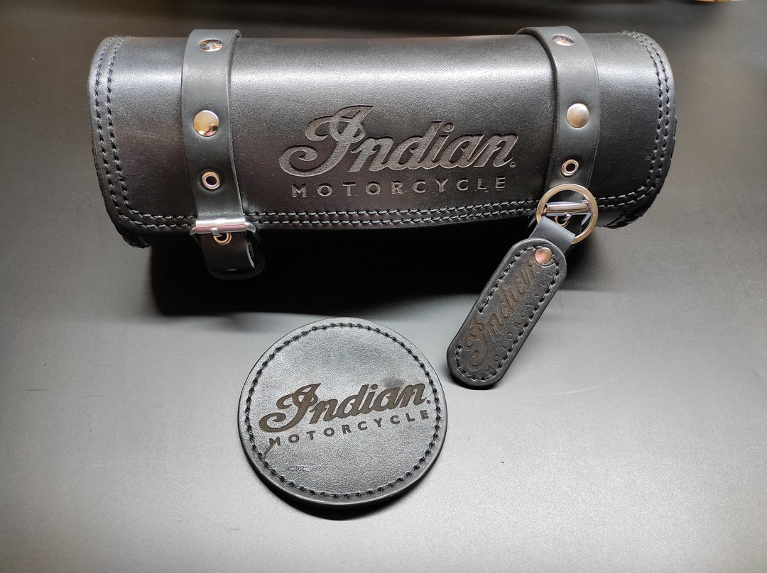 INDIAN LEATHER BAG, Available, Indian Motorcycle Bag, Roll Bag, Chopper ...