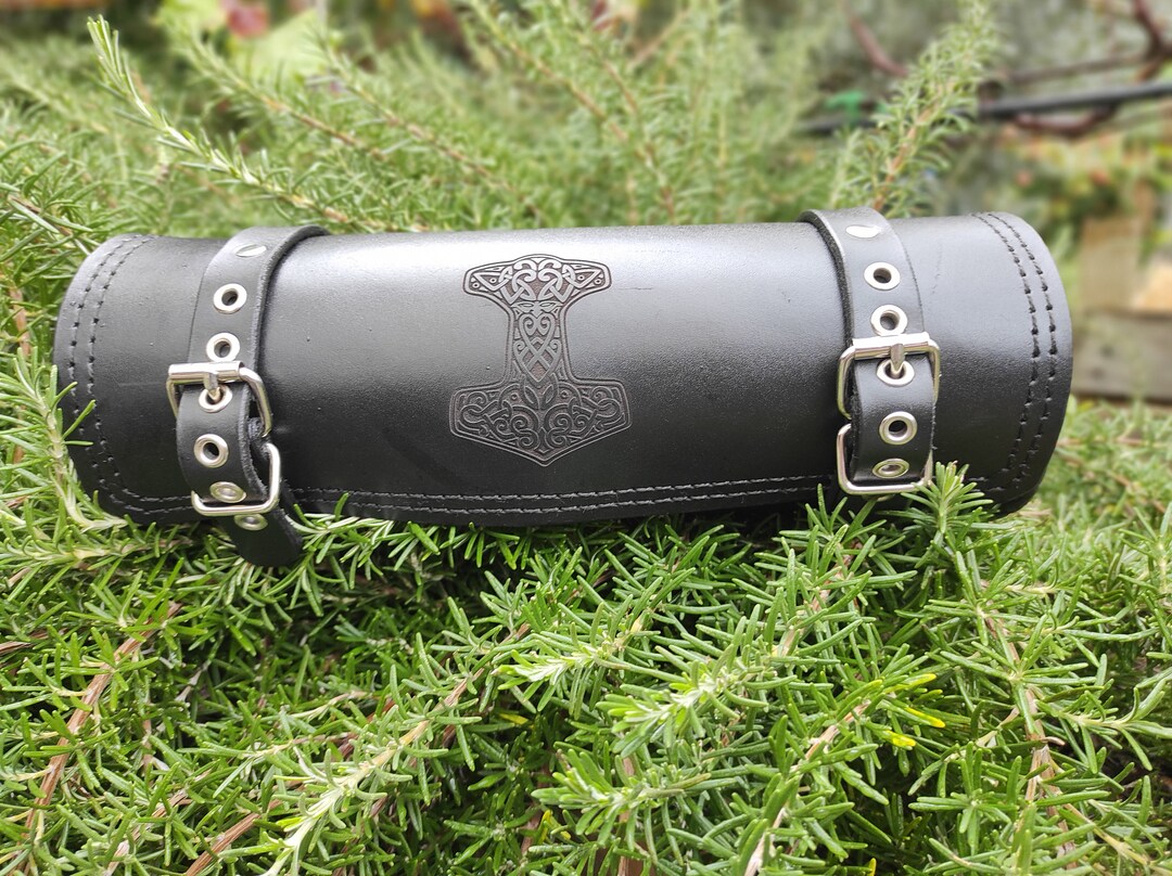 CHOPPER LEATHER BAG, Motorcycle Bag, Fork Tool Bag, Leather Bag ...