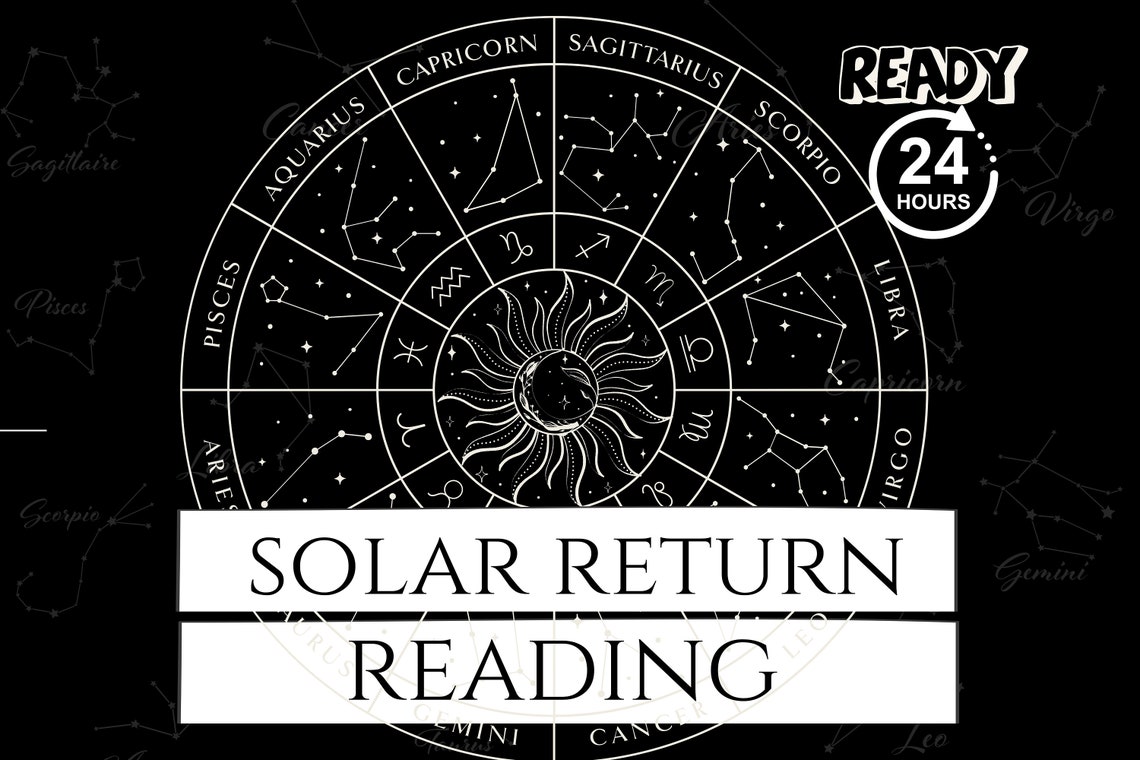 Solar Return Reading, Solar Birthday Astrology, Solar Chart, Natal ...