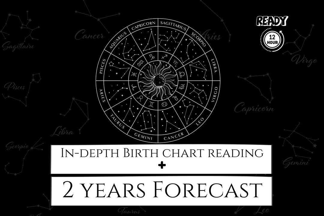 In-depth Birth Chart Reading + 24-months Forecast - Natal Chart ...