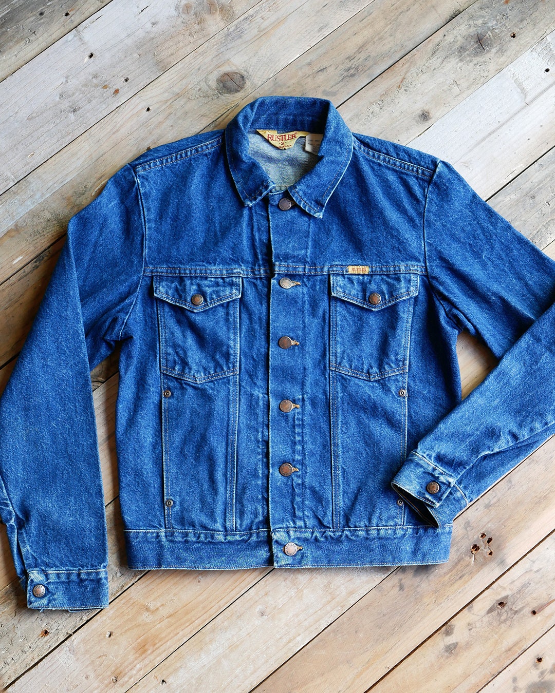 Denim Jacket Rustler USA 70s - Etsy