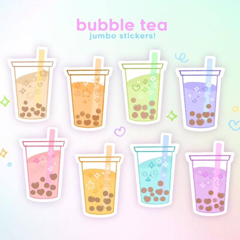 Boba Tea Sticker - Etsy