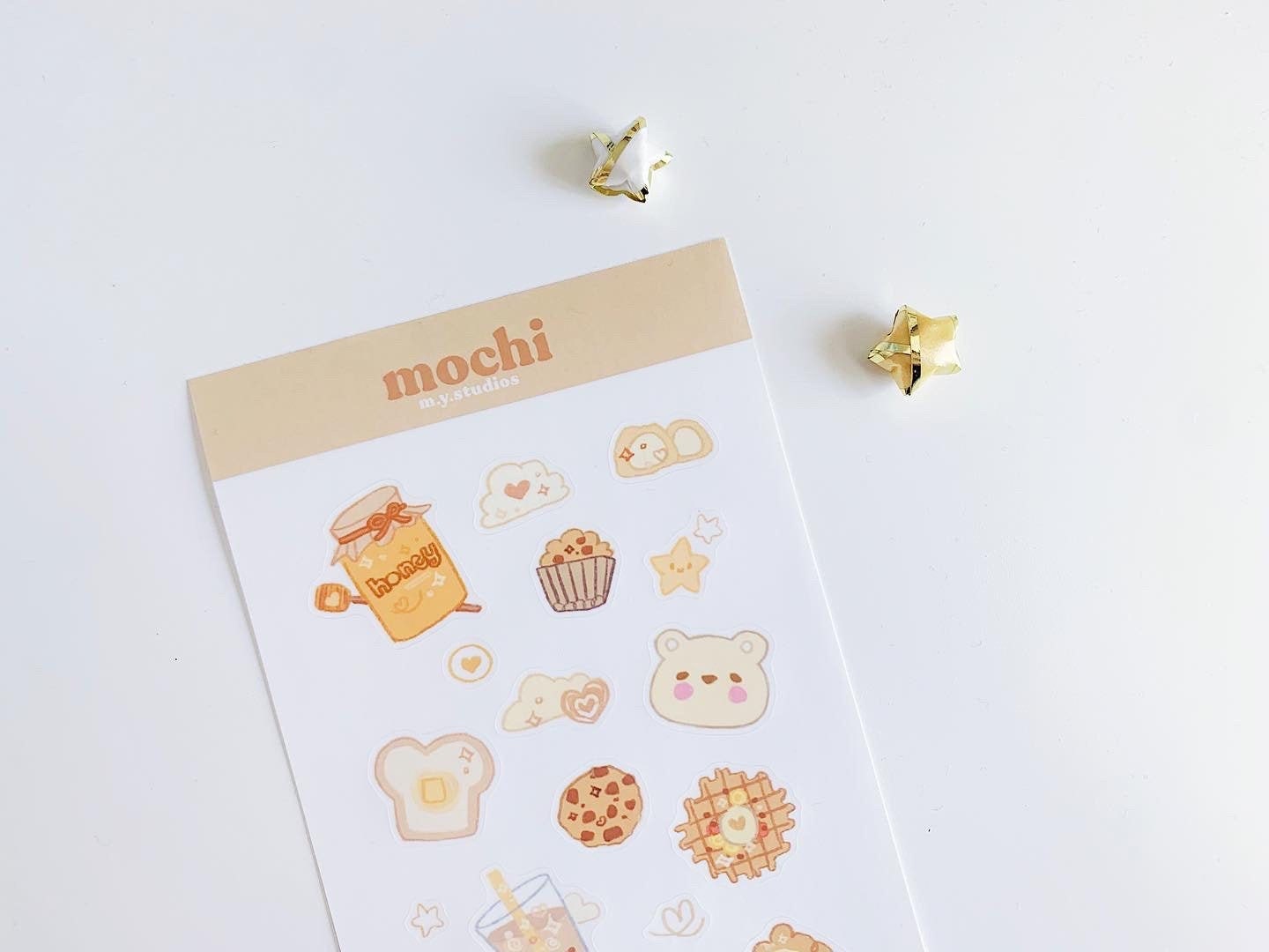 Mochi Sticker Sheet | Cute Stickers, Kawaii, Bujo Journal Stickers ...