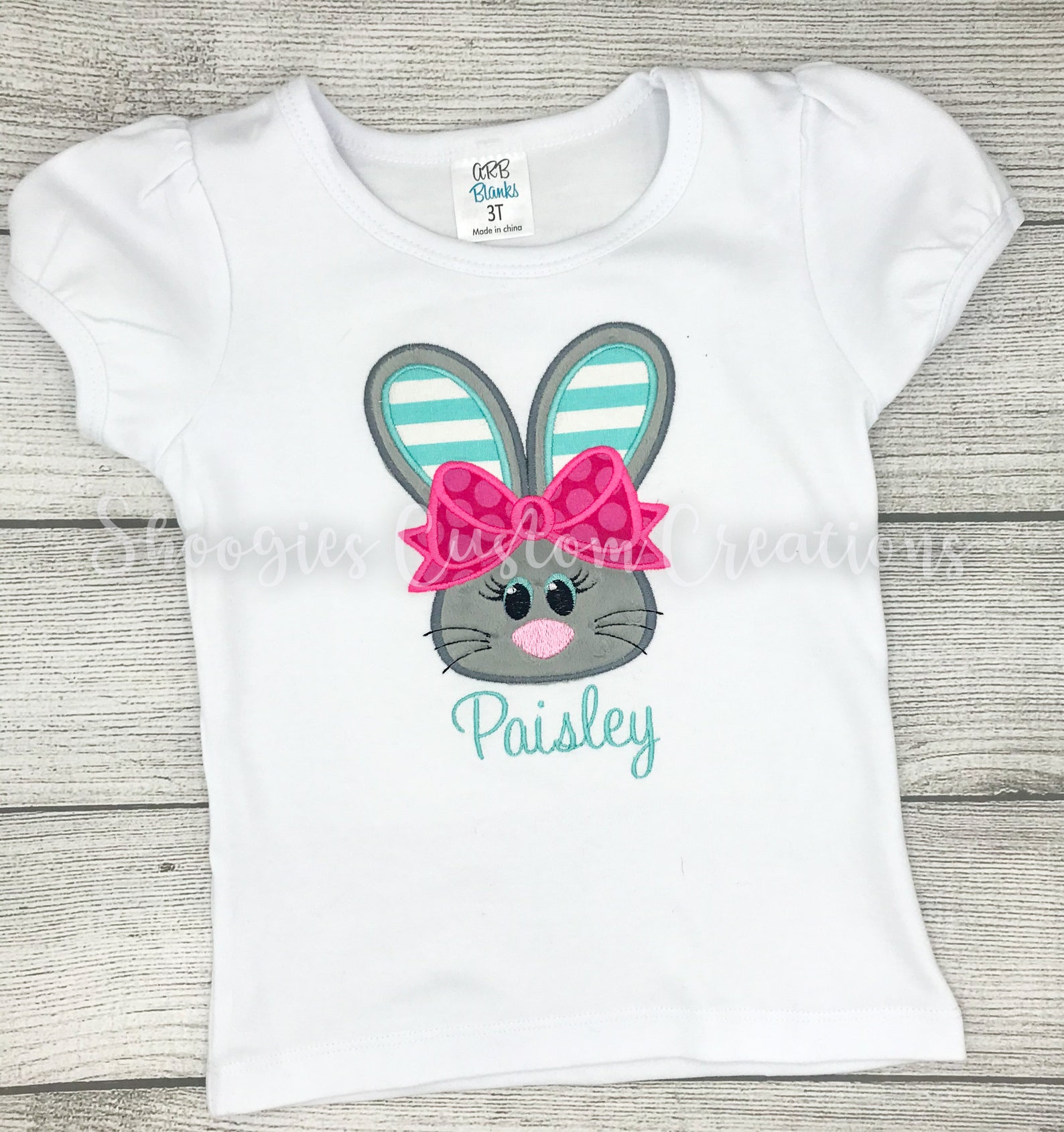 Girl's Easter Bunny Shirt/ Girls Embroidered Easter Shirt/ - Etsy