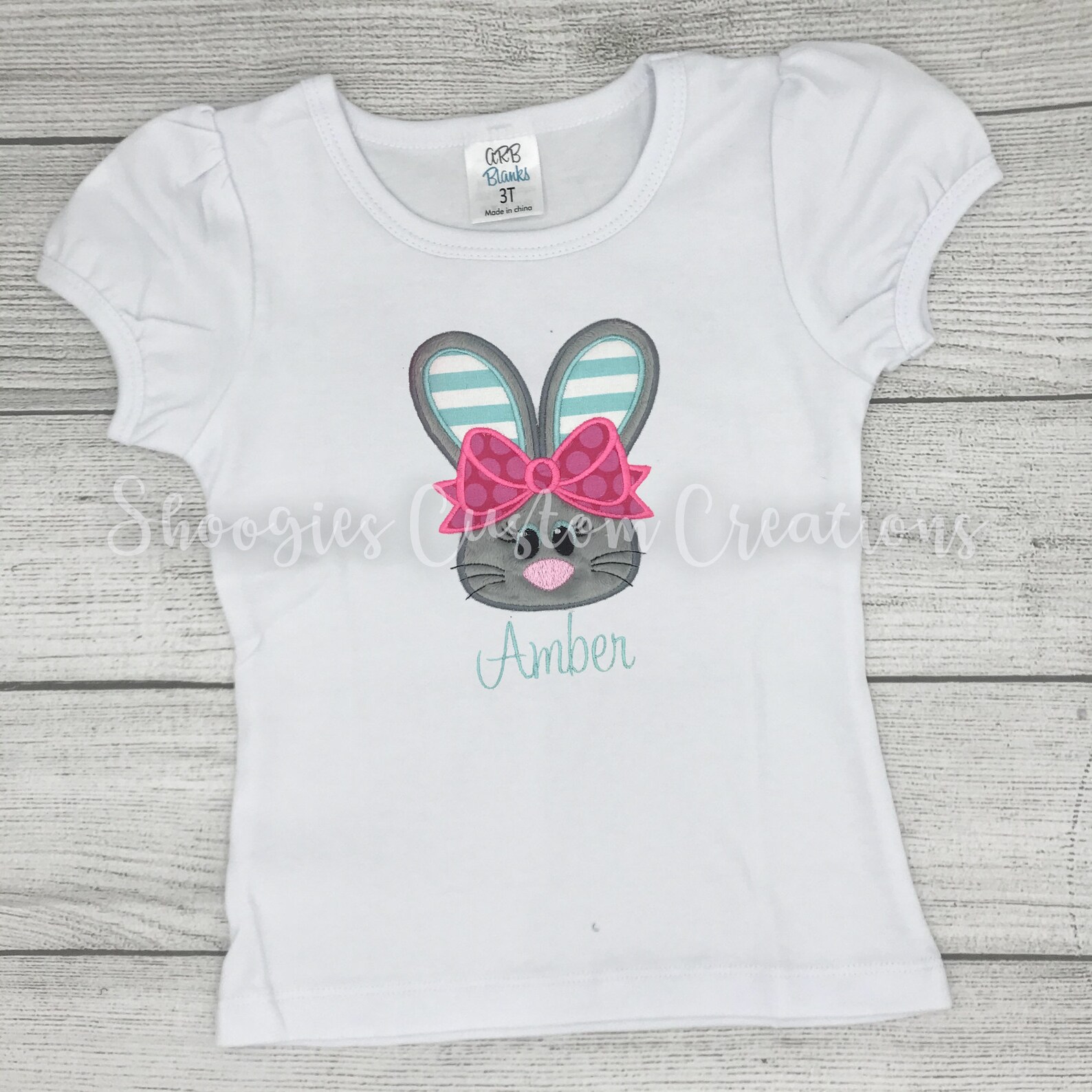 Girl's Easter Bunny Shirt/ Girls Embroidered Easter Shirt/ - Etsy