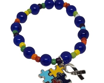Custom Autism Friendship Bracelets/autism Beaded Bracelets/autism ...