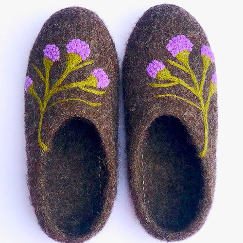 Felted 100% Wool Slipper.handmade Felt Slipper-felt Slipper - Etsy