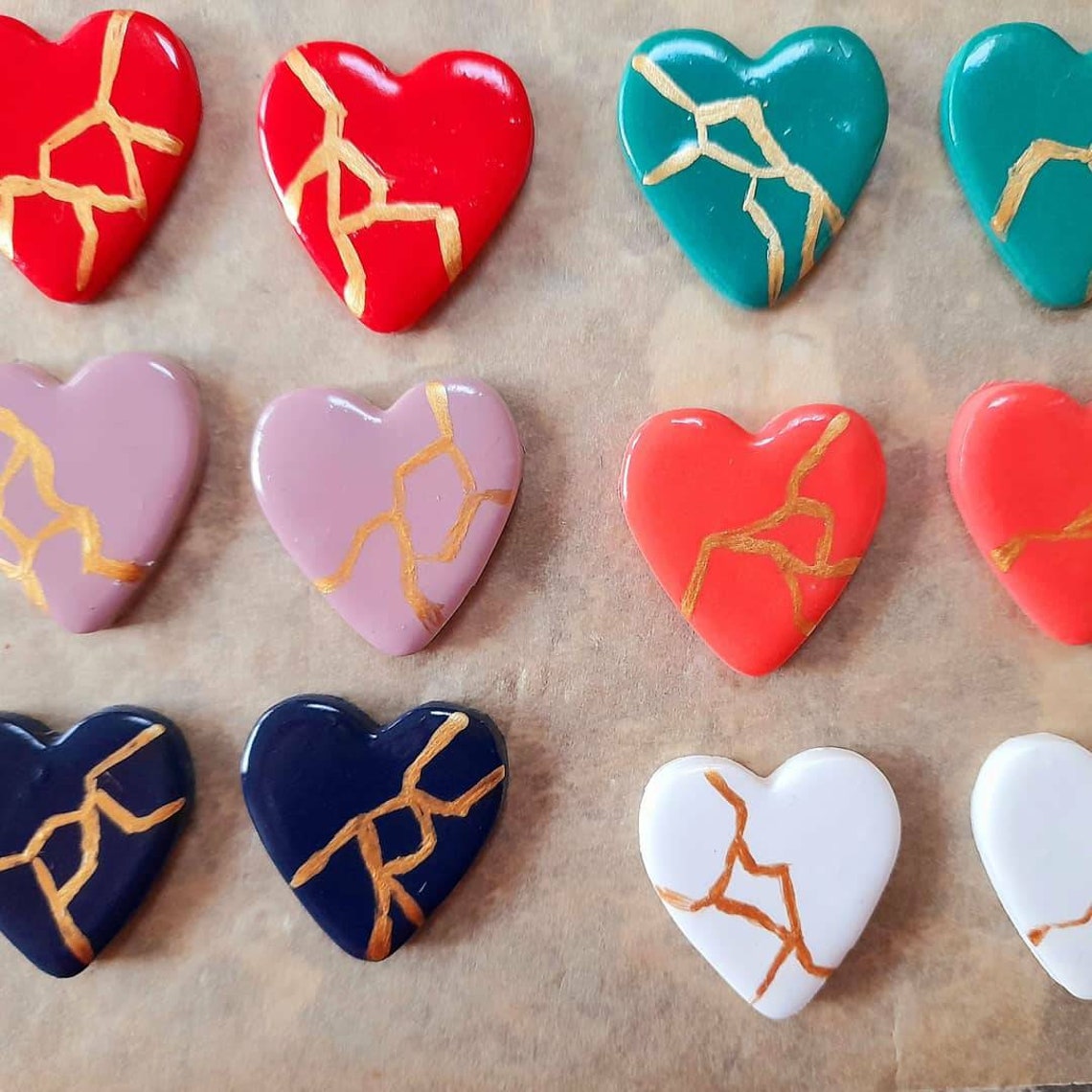 Insignia del corazón de Kintsugi broche pin. Estilo japones. - Etsy España