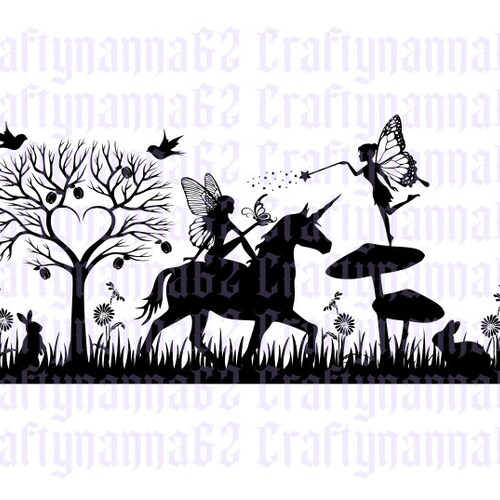 Fairy Riding a Unicorn Svg/dxf/png - Etsy Canada