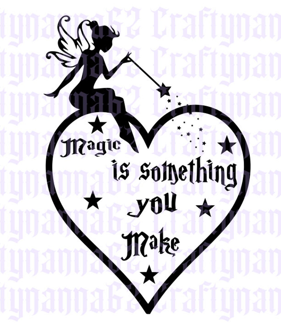 Fairy on a Heart Svg/dxf/png - Etsy