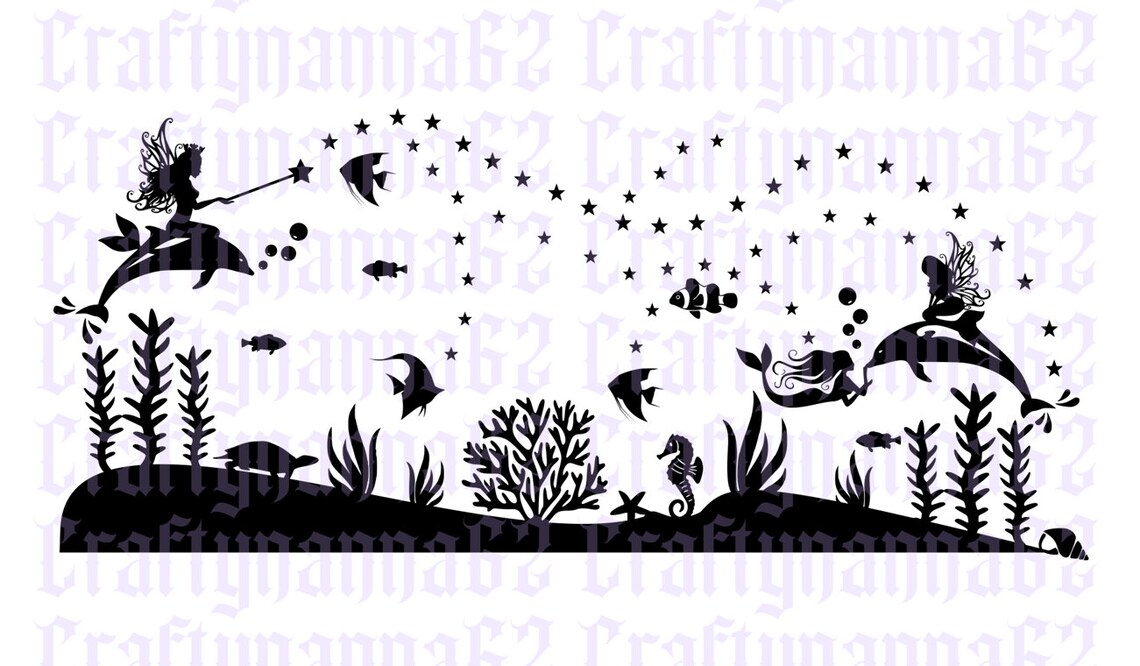 Fairy Mermaid Riding a Dolphin Svg/dxf/png - Etsy