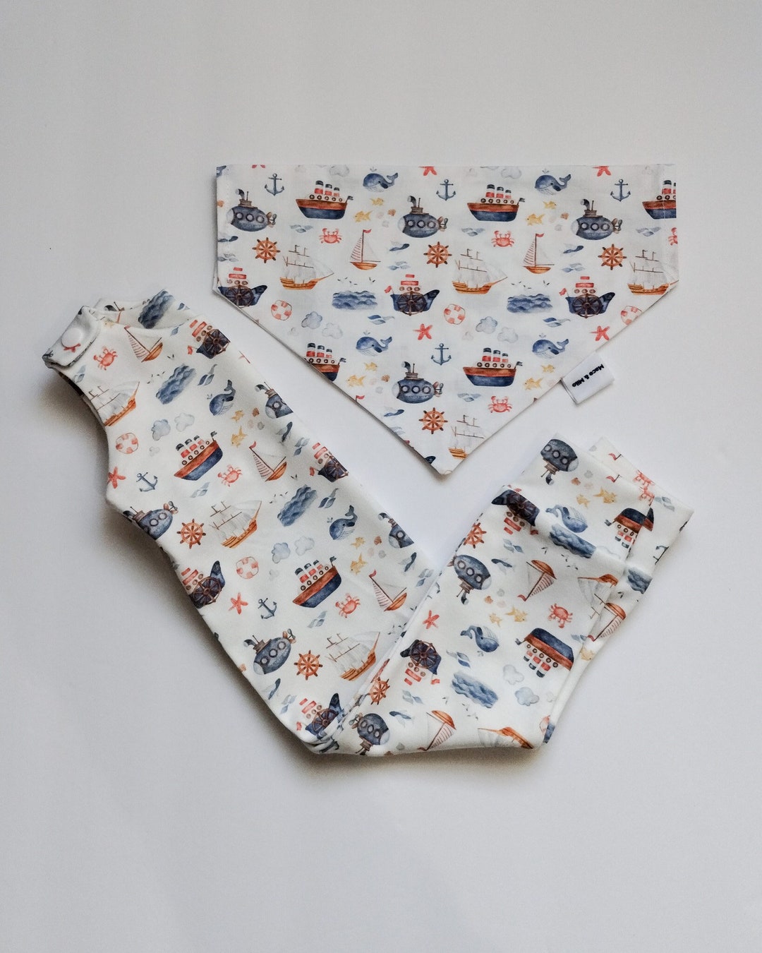 Nautical Baby and Dog Matching Outfit Set, Dog and Human Matching, Dog ...