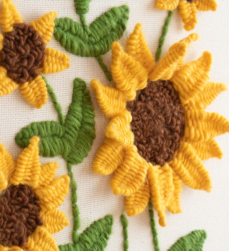 Sunflower Punch Needle Kit with 20x 16 Wooden - Etsy