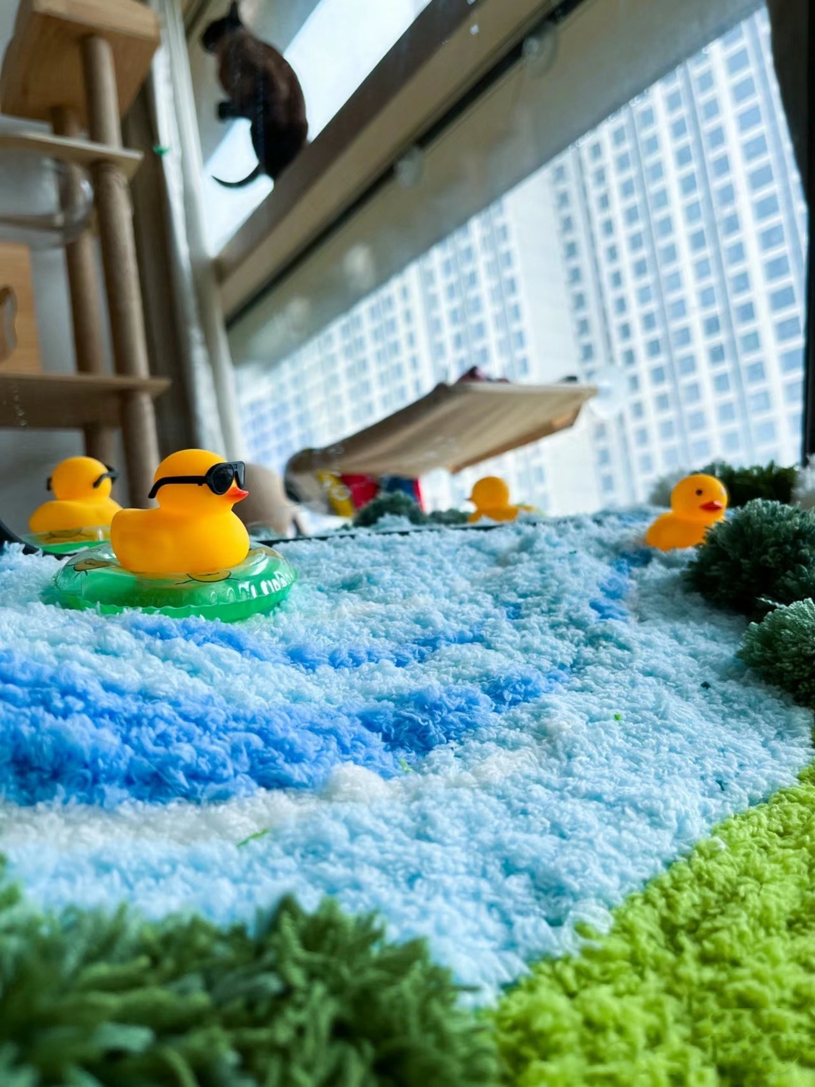 Moss With River Carpets Custom Latch Hook Rugs Custom Meadows Rugs - Etsy