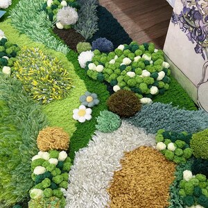 Latch Hook Rugs,green Moss Rugs,moss Forest Rugs Carpet,custom Moss ...