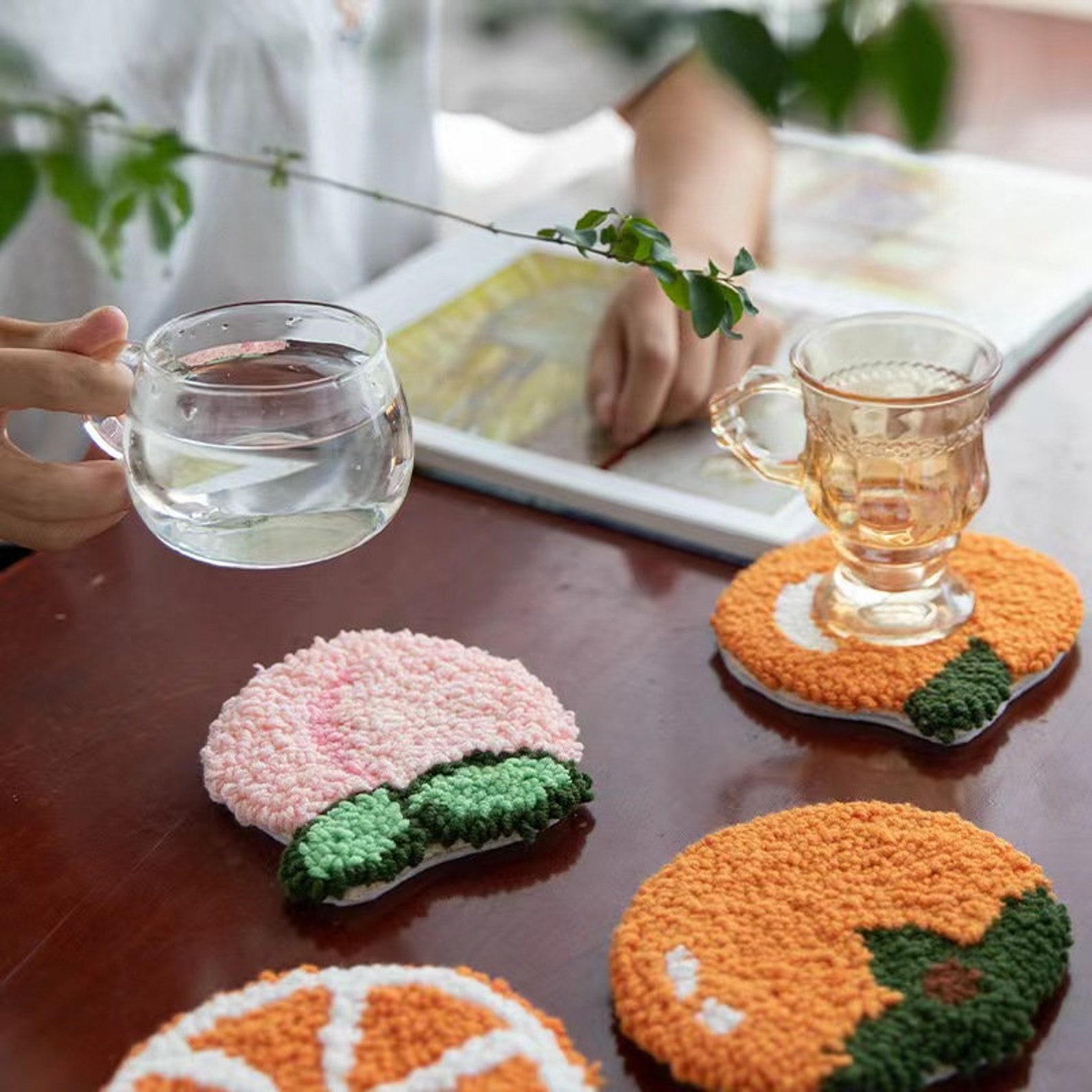 Fruits Punch Needle Coaster Full Kit for Starter DIY Punch Coaster ...