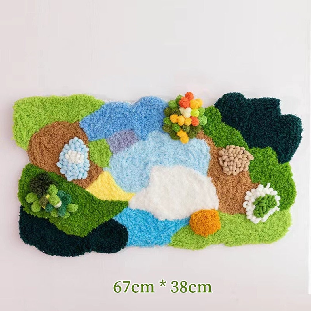 DIY Moss Carpet Kit Latch Hook Kit for Rug DIY Wall Hanging Art ...