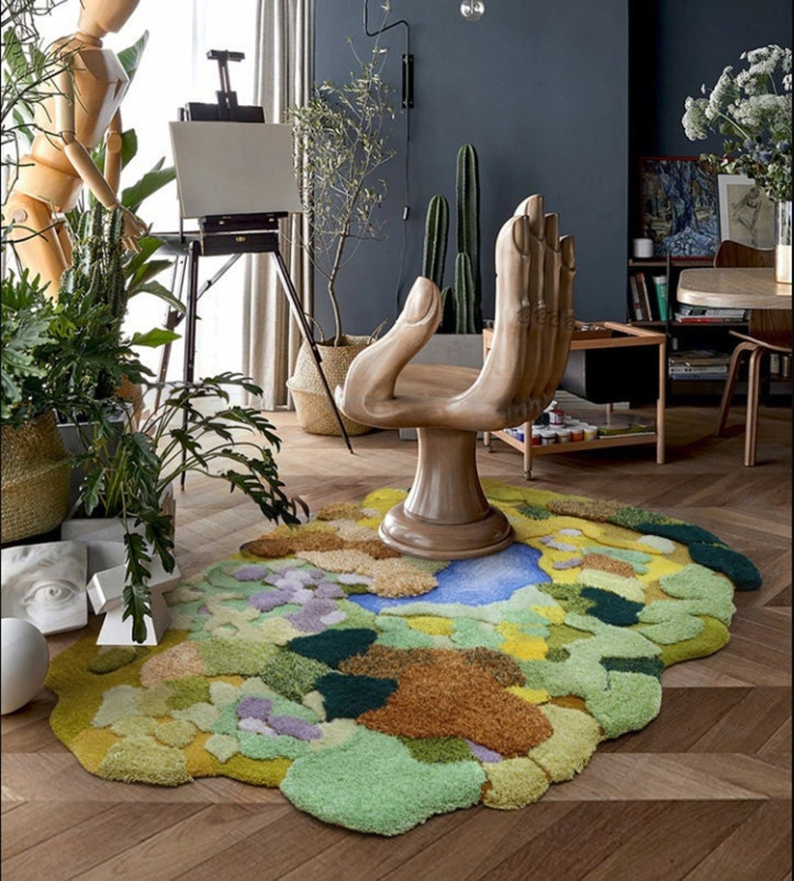 Forest and Lake 3D Area Turfting Rugs turfted Wool Rugs - Etsy