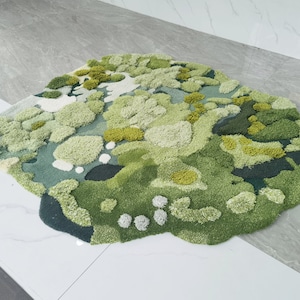 Custom Forest Rugs,hand Turfted Wool Rugs,moss Forest Rugs Carpet,kids ...